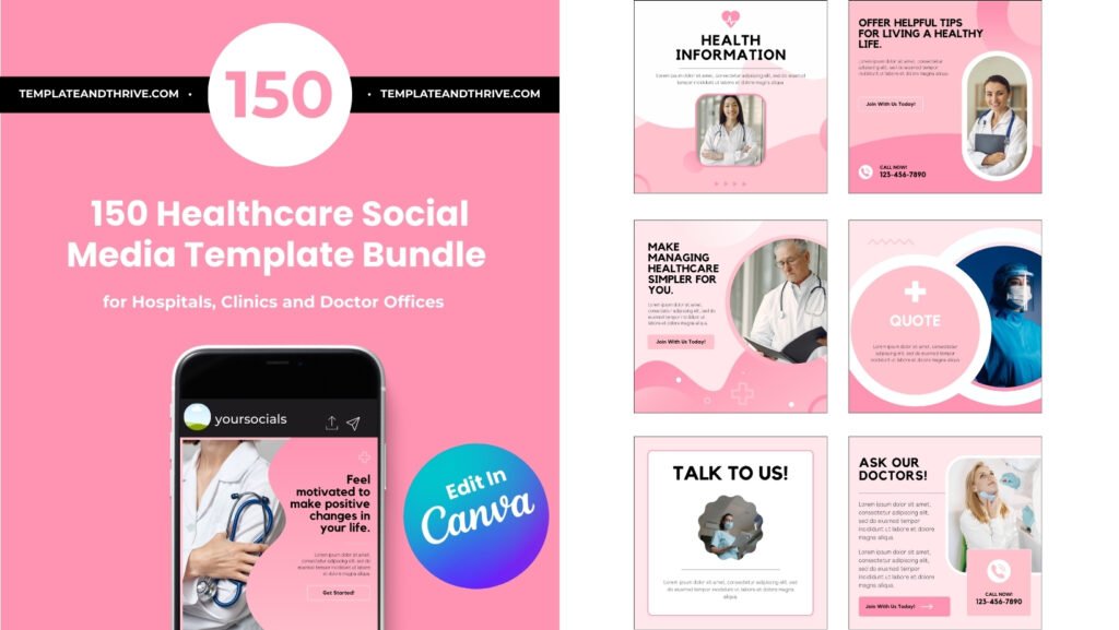 150 Healthcare Canva Templates for Hospitals, Clinics, Doctors ...